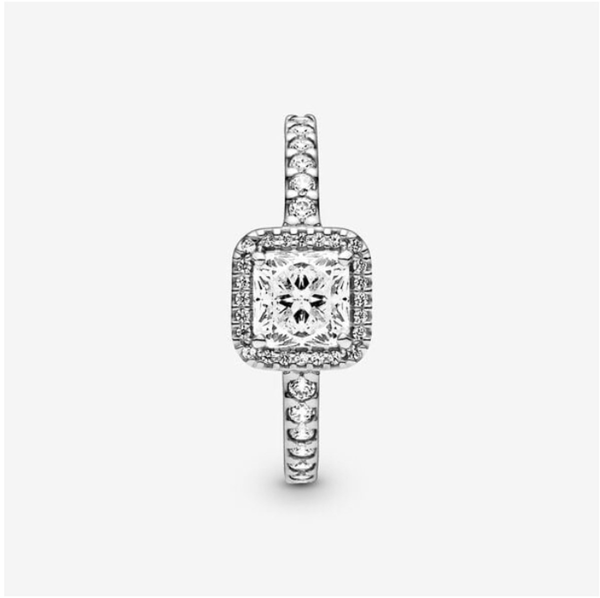 Pandora - Square Sparkle Halo Ring - 198863C01 maat 54 | bol.com