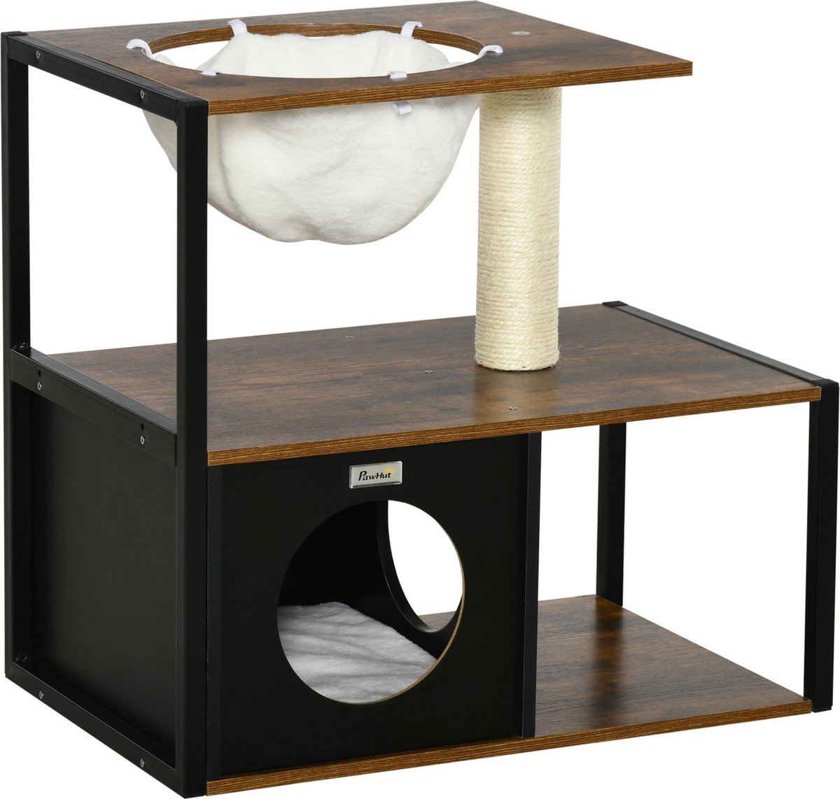PawHut Kattenhuis met krabpaal D30-512 | bol.com