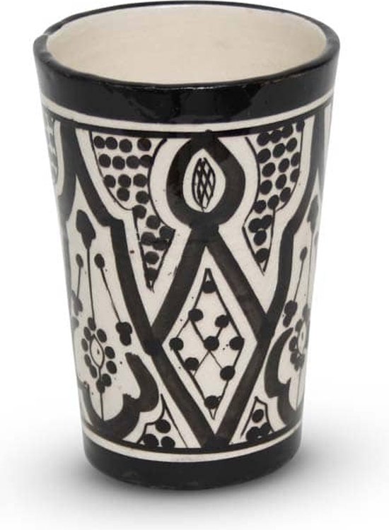 Marokkaanse Beker Zwart Nakhil Ø 8 x 12cm | bol.com