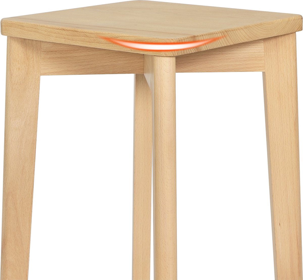 Kamyra® Houten Barkrukken Set van 2 - Ergonomisch - Landelijk - Hout ...