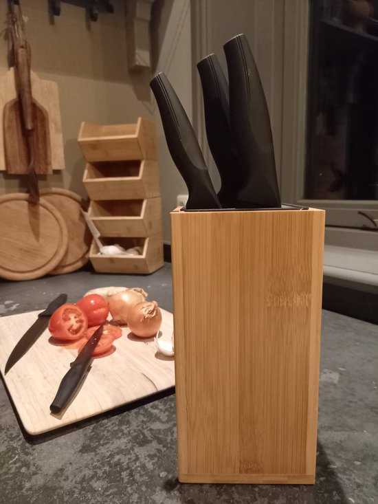 Messenset 5Delig - Messenblok Bamboe - Inclusief 5 Populaire Messen ...