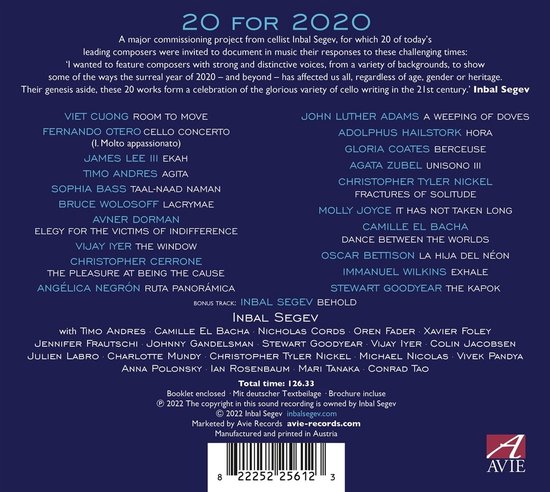 Inbal Segev - Inbal Segev 20 For 2020 (2 CD), Inbal Segev | Muziek ...