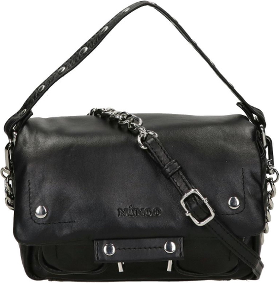 Nunoo Kleine Schoudertas / Crossbody Tas Dames - Leer - Small Honey ...