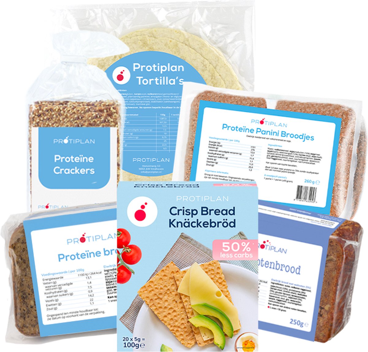 Protiplan | Mix Proteïne Brood & Crackers | Voordeelpakket | 6 x ...