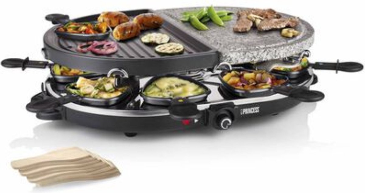 Princess Steengrill Gourmetstel - Gourmetplaat voor 8 Personen | bol.com