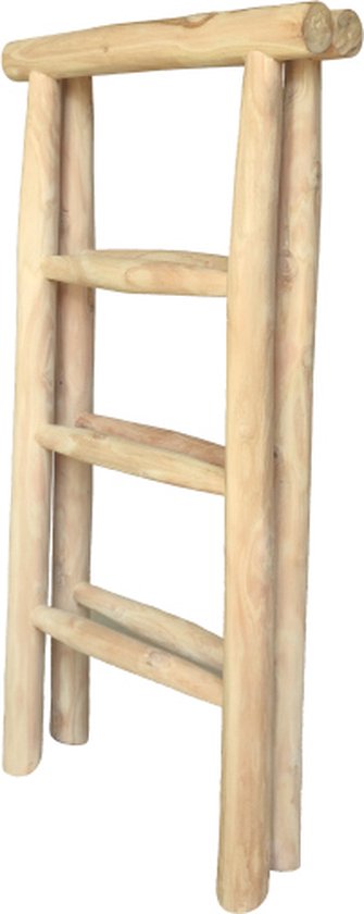 Vouwbare Houten Kleding Ladder | Naturel Teak | 50x5x100 | bol.com