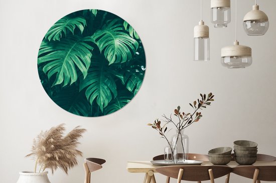 WallCircle - Muurstickers - Behangcirkel - Monstera - Bladeren - Planten - Jungle -... | bol