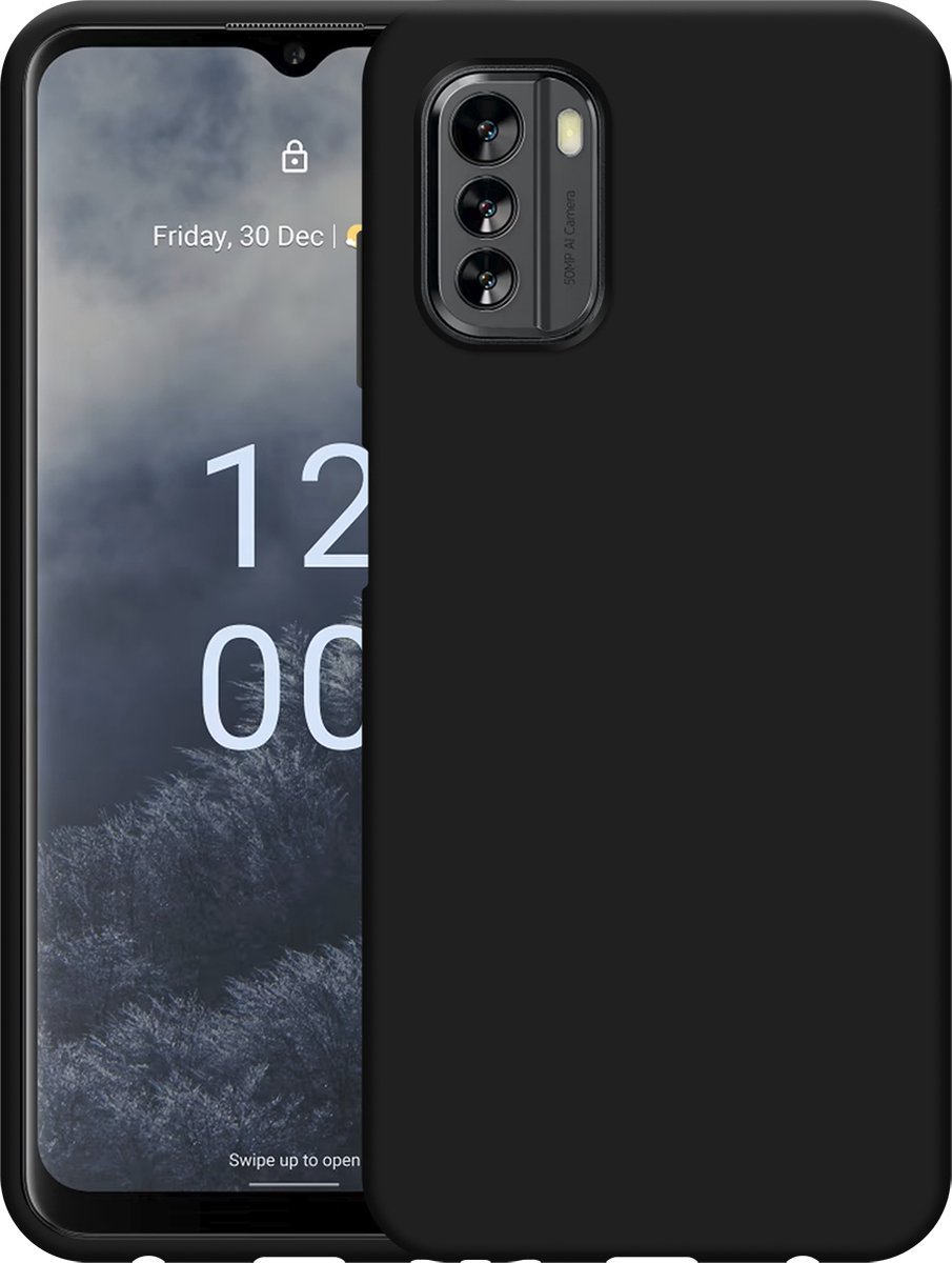 Nokia G60 hoesje zwart siliconen case hoes cover hoesjes - 2x Nokia G60 ...