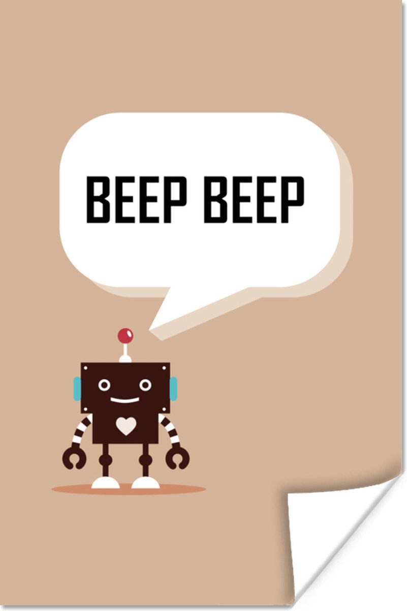 Poster kinderen - Spreuken - Quotes - Beep beep - Robot - Hart ...