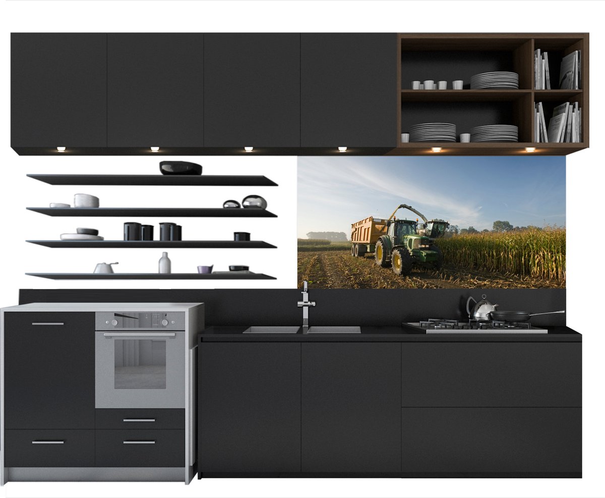 Keuken achterwand behang - Waterafstotend - Trekker - Aanhanger - Mais ...