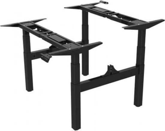 Elektrisch Verstelbaar Zit-Sta Frame Duo Bureau Wit Blad Zwart (RAL9005 ...