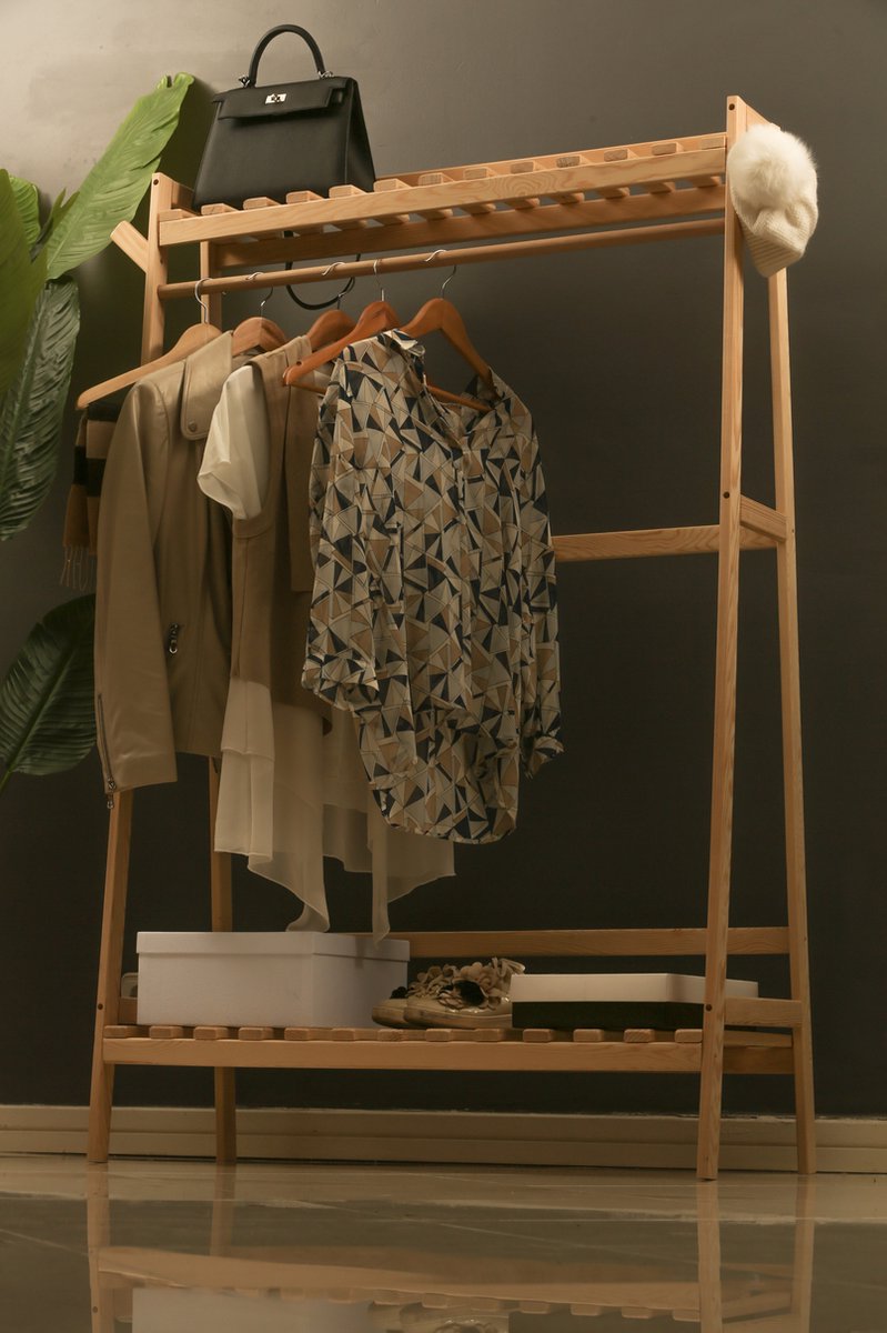 Double T Concept® Sedna Kledingrek Naturel - Bohemian Style - Mobiel ...