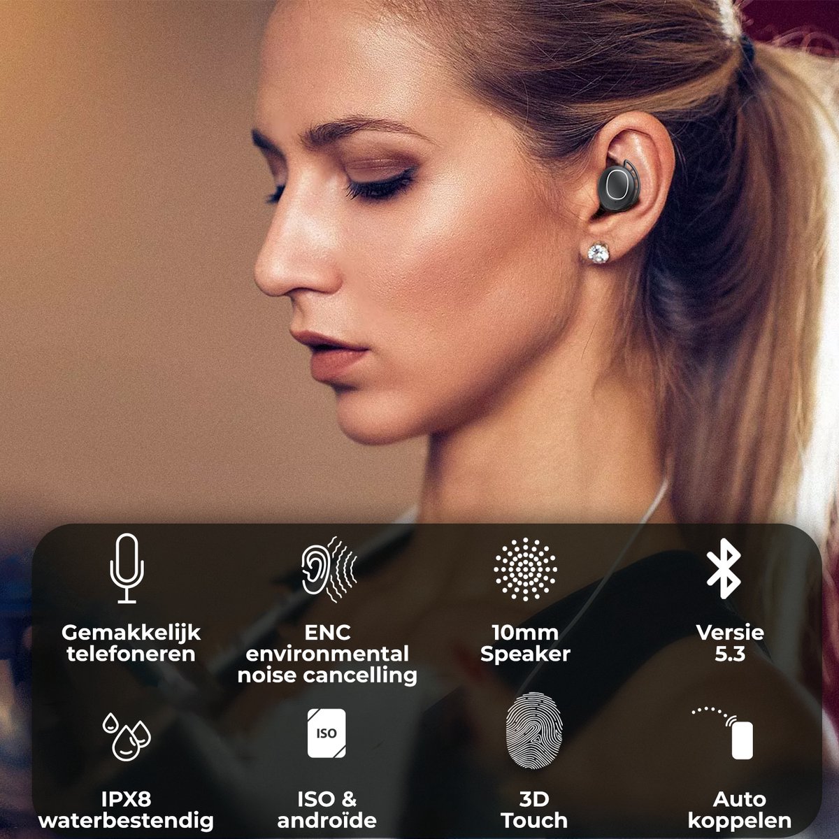 QuchiQ™ Draadloze Oordopjes - Oordopjes Draadloos - In-ear Oordopjes ...