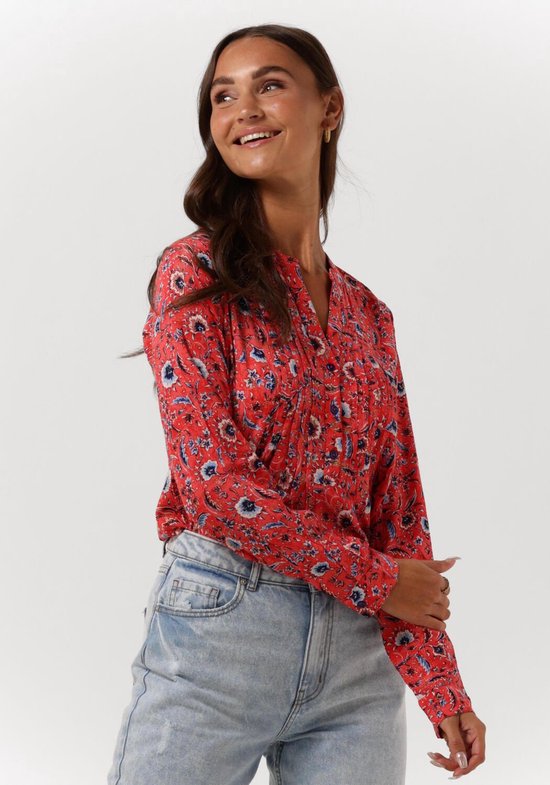 Lollys Laundry Helena Shirt Dames - Jurken - Rood - Maat M | bol.com