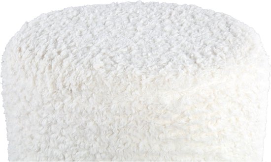 PTMD Poef Bob Teddy Wit/Goud Rond | bol.com