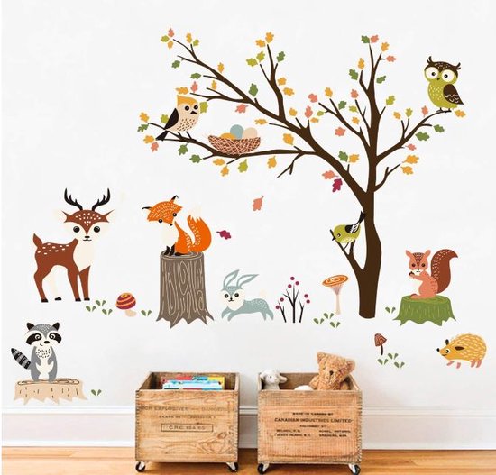 Muurstickers Kinderkamer - Muursticker Dieren | bol.com