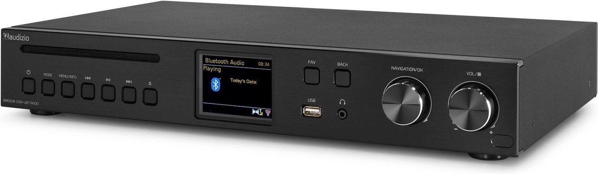 DAB radio met Bluetooth - Audizio Brescia - Internet radio met wifi, mp3, cd en... | bol.com