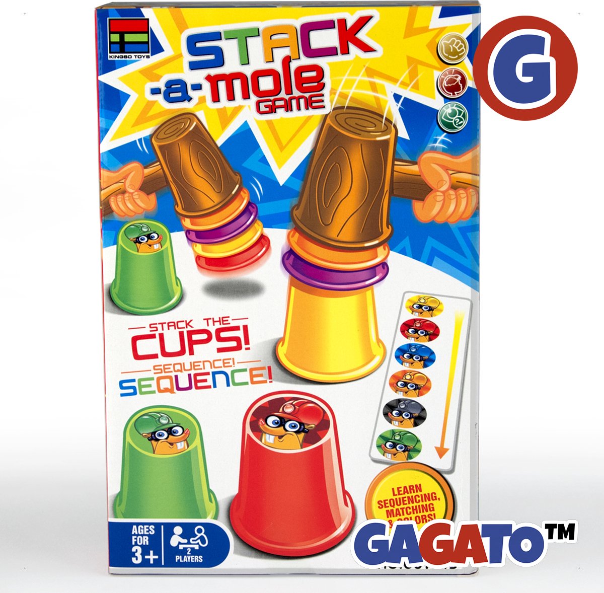 GAGATO - Stack-A-Mole Game - Stapel Spel - Educatief - Motoriek ...