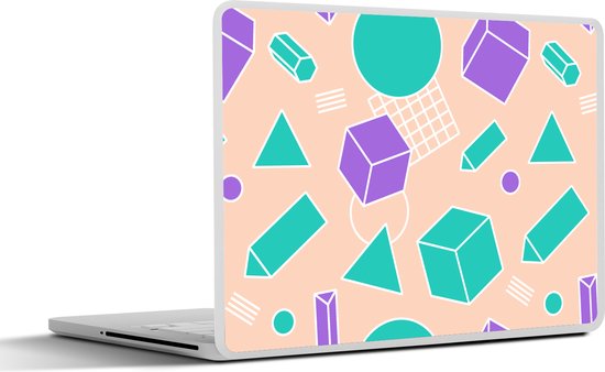 Laptop sticker - 15.6 inch - Vintage - Patronen - Blokken - 36x27,5cm ...