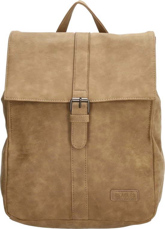 Beagles Arjonilla Rugzak Leatherlook Rugtas Trendy - Taupe | bol
