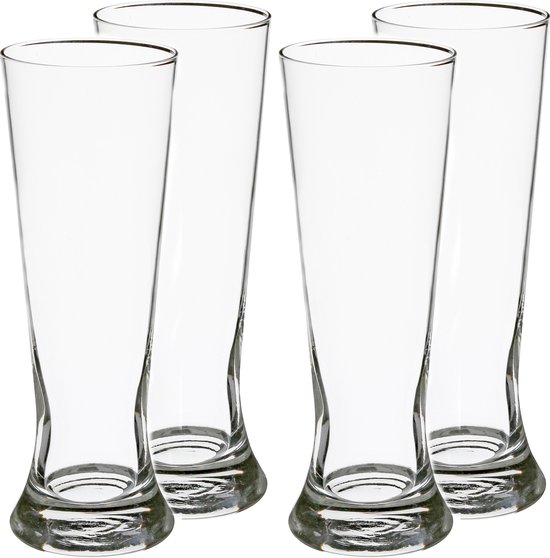 Bierglazen - 20x stuks - transparant - 370 ml - 7 x 21 cm | bol