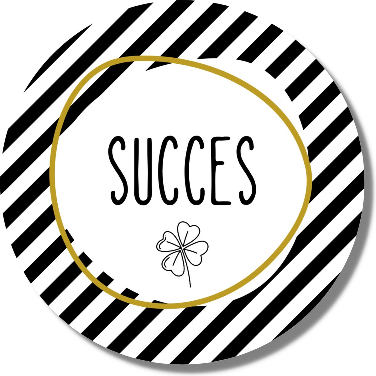 Succes Wensen Stickers Cadeaustickers - Goud Zwart Wit - 20 stuks - 4 ...