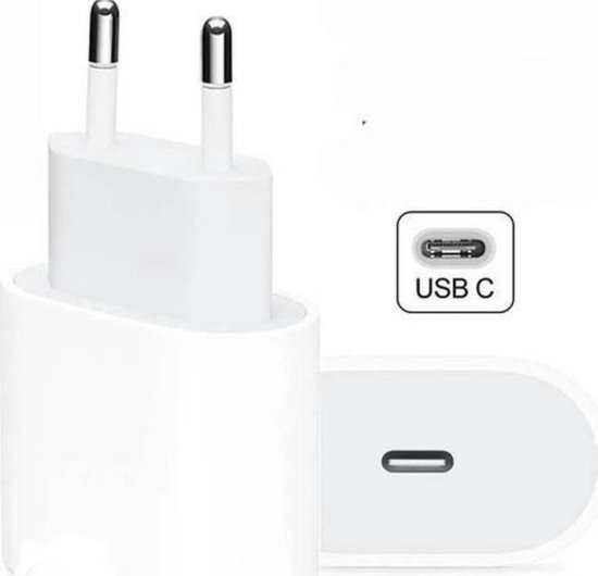 iPhone oplader - 20W USB-C Snelle oplader inclusief 3meter oplaadkabel ...