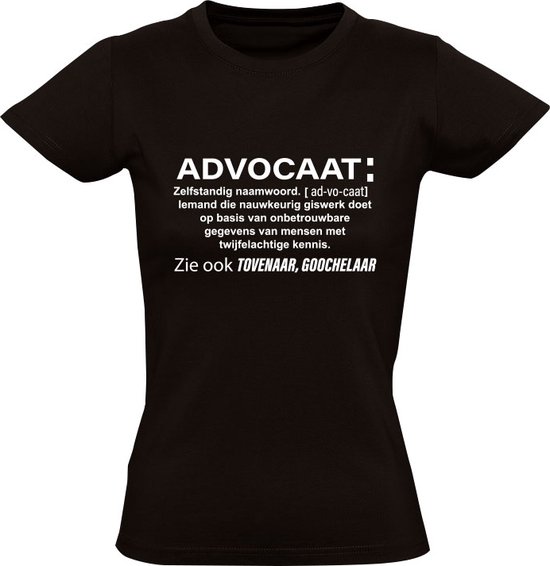Advocaat woordenboek | Dames T-shirt | Kennis | Werk | Tovenaar ...