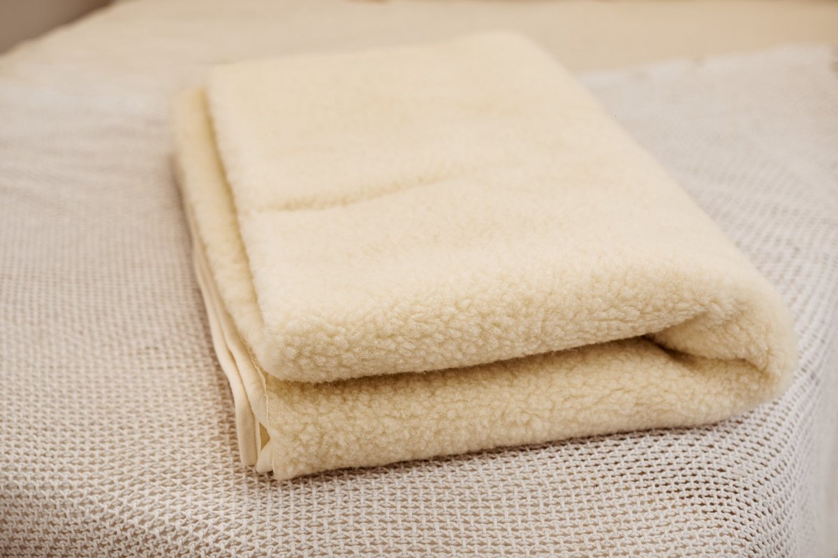 Merino wollen deken - creme 140x200cm | bol.com