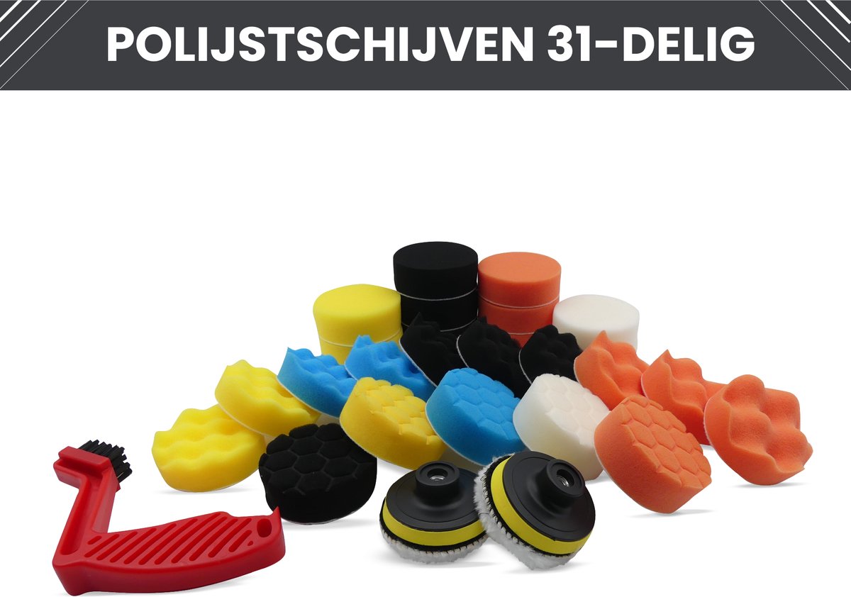 Lenga Polijstschijven 31-delig - Polijstset - Polijstpads - Schijven ...