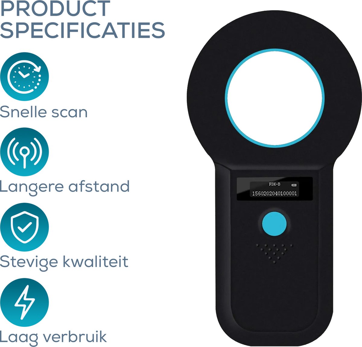 Nucco Chipreader - Chiplezer Huisdier - Chiplezer voor alle dieren en ...