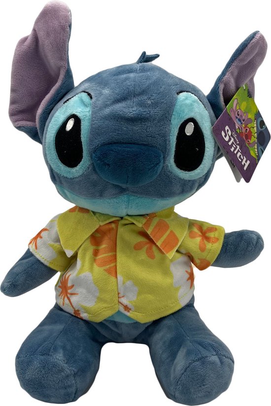 Disney - Lilo en Stitch - Knuffel - Hawaii Overhemd - Geel - 30 cm ...