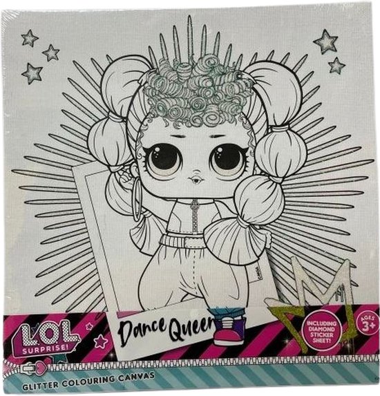 LOL Surprise canvas - Dance Queen - Glitter Canvas - Met diamantjes - 3 ...