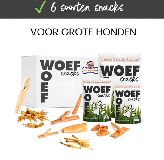 Woof Woof Snacks Dog Snacks Snack Box Large Chiens Chews - Viande ...