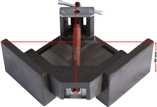 Offset bankschroef 90° hoekklem 100 mm verstekklem lashoeken | bol.com