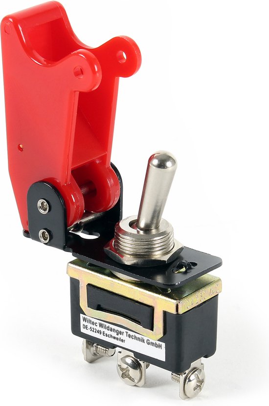 Interrupteur d'urgence Kill Switch 35A / 12V Knock Out rouge ON-OFF-ON ...