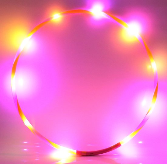 Hoelahoep met LED - Ø 78 Roze / Oranje | bol