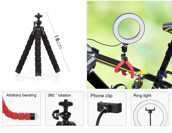 Ringlicht Desktop Fotografie Licht Led Selfie Flash Dimbare Camera ...