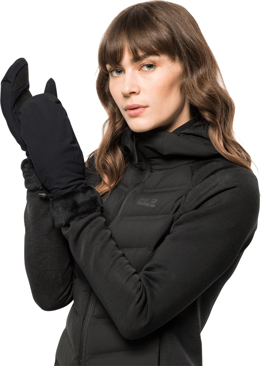 Jack Wolfskin Stormlock Highloft Mitten Dames Handschoenen - Black ...