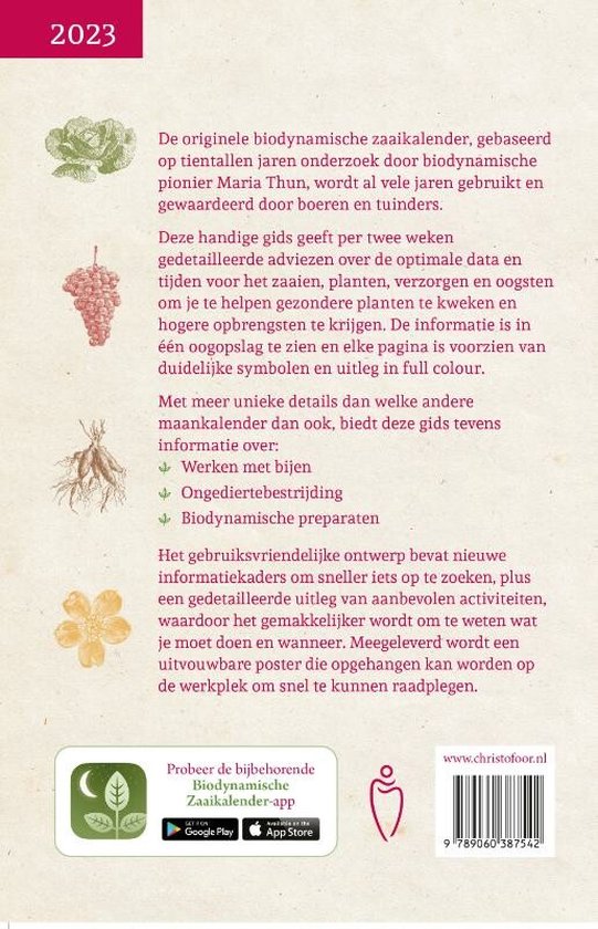 Maria Thun Zaaikalender 2023, Titia Thun | 9789060387542 | Boeken | bol