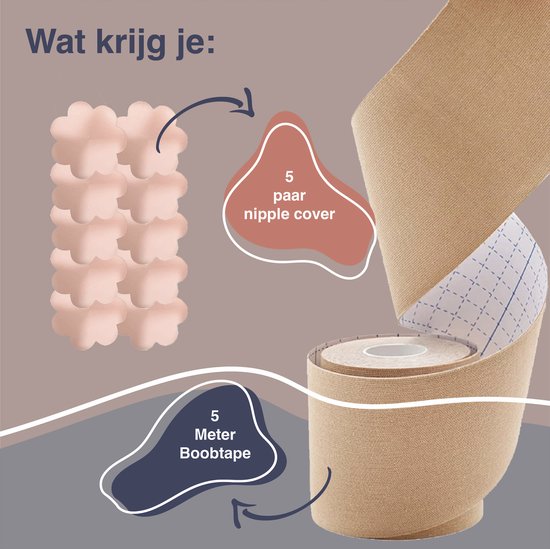 Le civa® Plak BH - Boob Tape inclusief 10 Nipple Covers - Tepelcovers ...