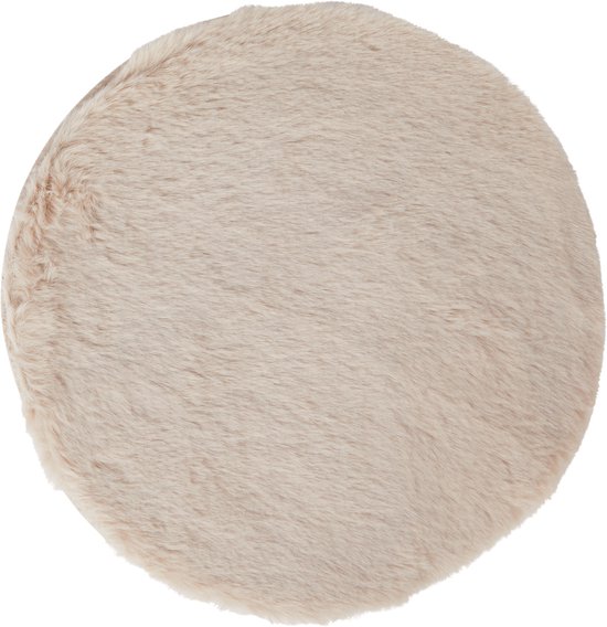 Luxe Zacht Kleedje - Kleine Variant - Rond - Imitatiebont - Bruin | bol