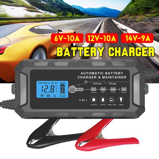 10-Amp Acculaders - 6V 12V 10A / 14.4V 9A- Automotive Smart Battery ...