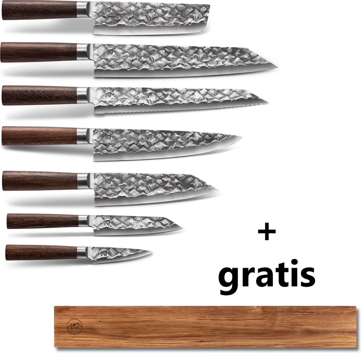 Messenset met Magneetstrip, 8-delig, Duits staal, 3D bergpatroon | BARE ...