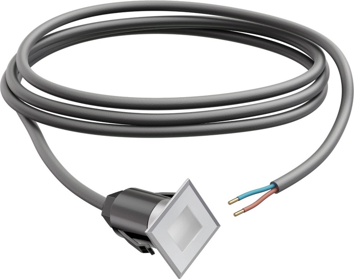 LED terrasverlichting vierkant - 3,4 x 3,4cm - 230V - Warm wit | bol.com