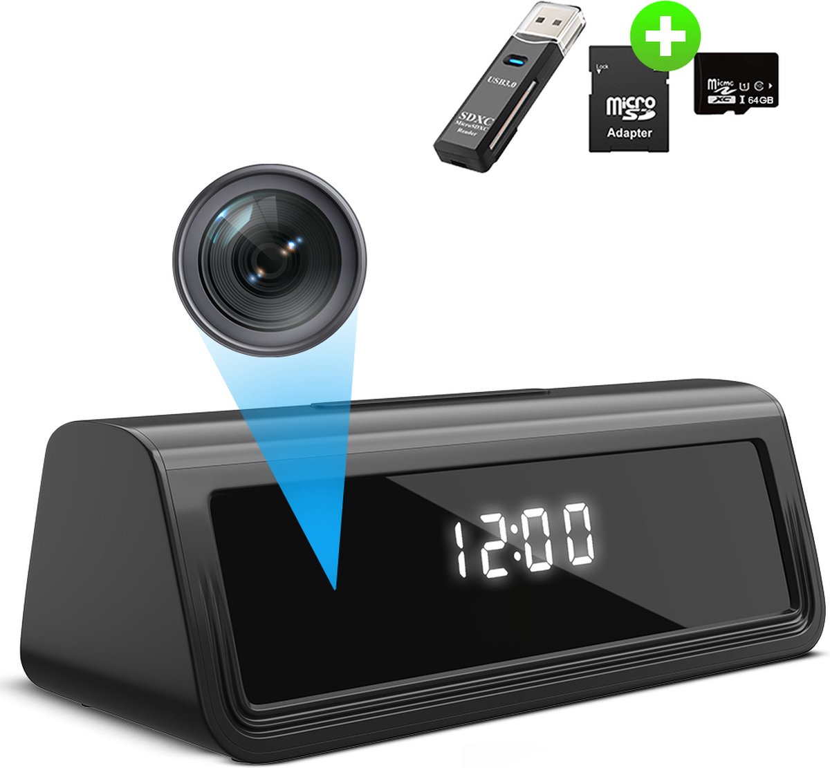 Bastix S1 - Digitale Wifi Klok met Verborgen Camera – Spy Camera met ...