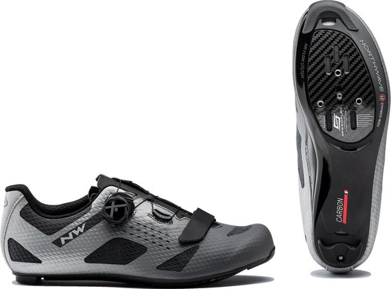 Northwave Storm Carbon Race Fietsschoen Anthracite Silver Reflective ...