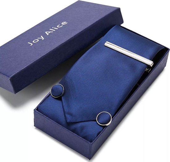 Luxe Stropdas Blauw | Stropdas Set met Manchetknopen, Pochet en ...