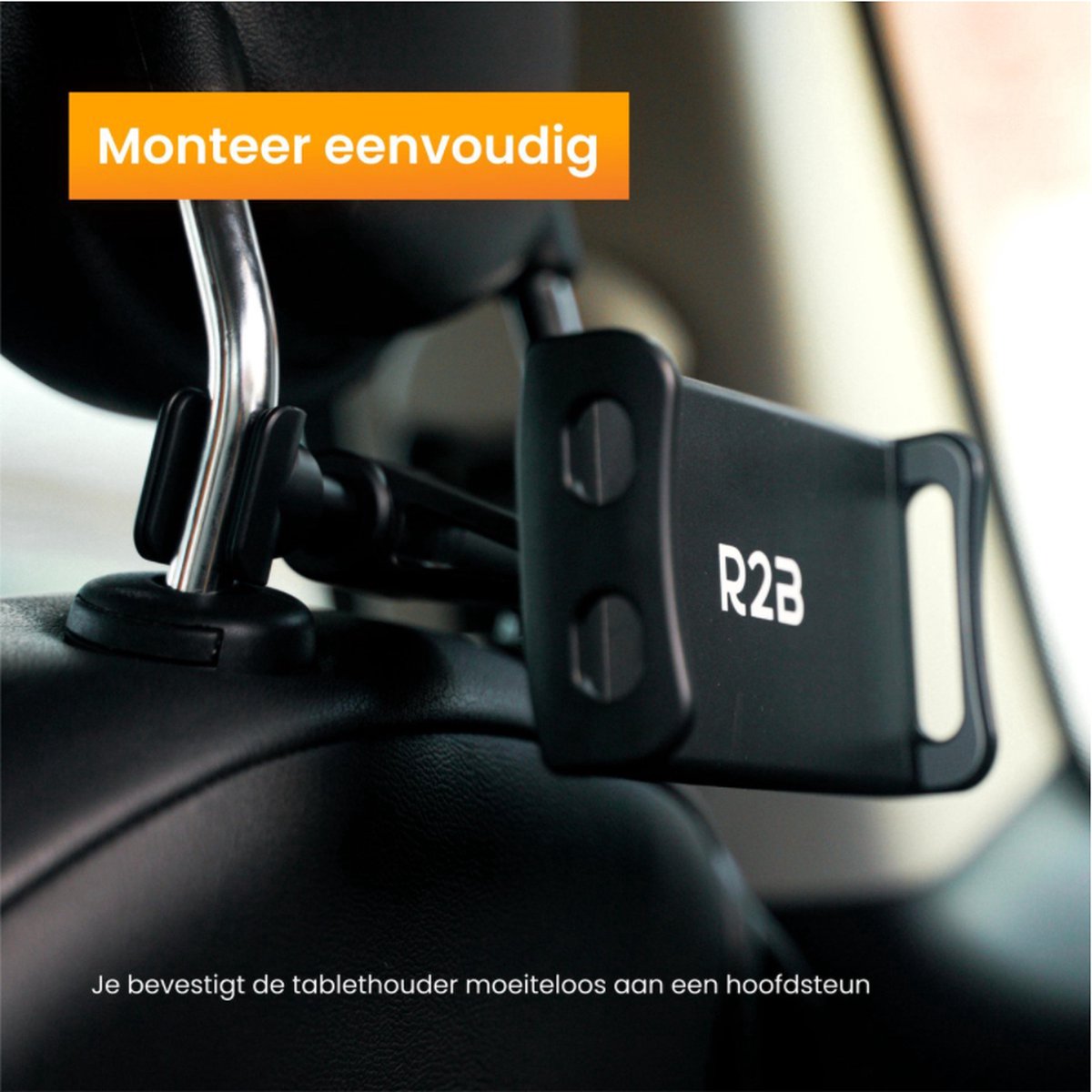 LuxeBass Tablethouder Hoofdsteun Auto Tablets 4.1-5.9 inch - Zwart ...