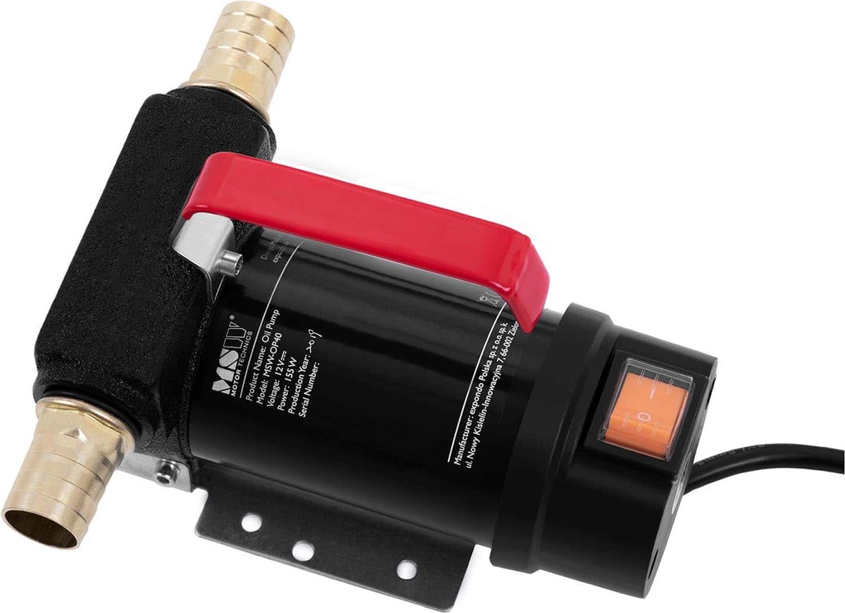 MSW Dieselpomp - mini tankstation - 40 l/min - klemmen | bol.com